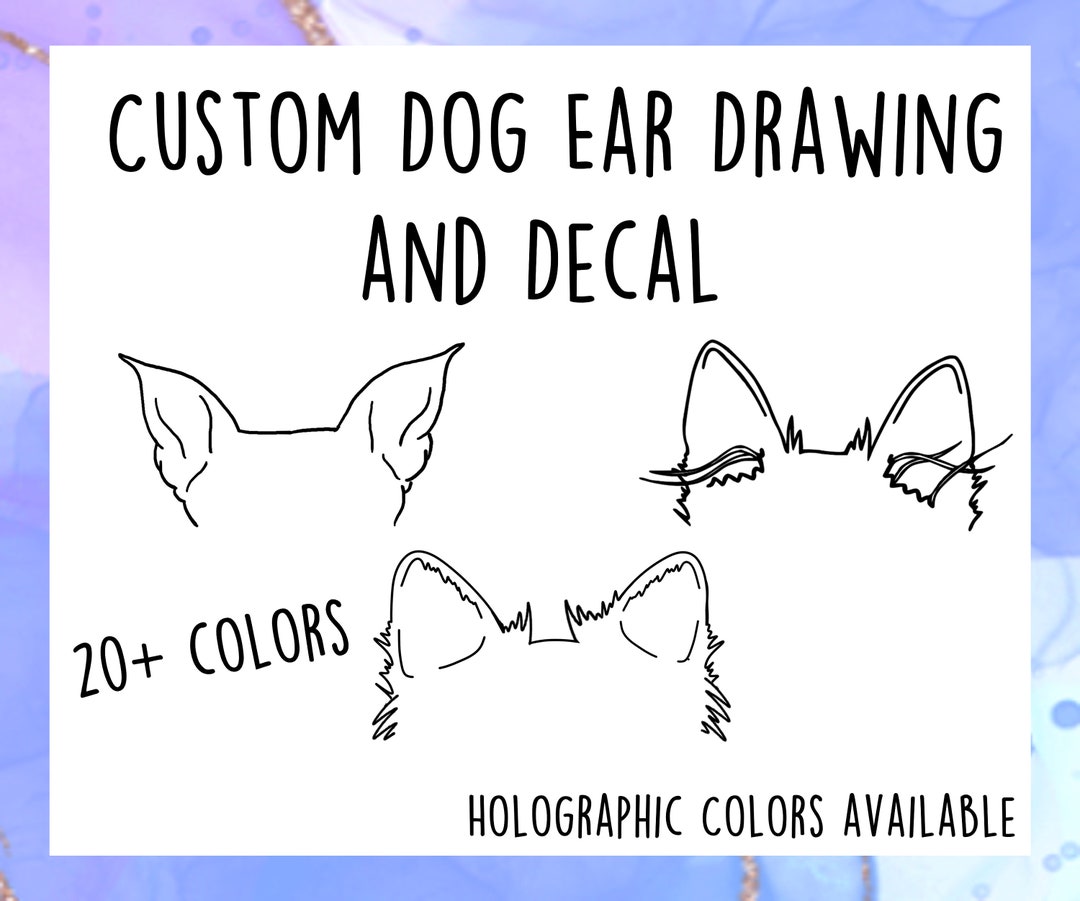 Custom Dog Ear Drawing SVG PNG PDF - Etsy