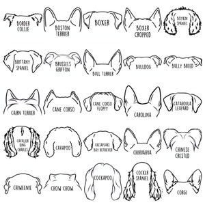 3 Inches Wide Personalized Dog Ear Decal - Etsy