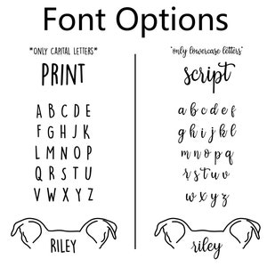 Custom Dog Ear Drawing and Decal - 4 Inches Wide - Etsy