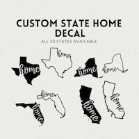 State Decal, Choose Your State Sticker, Small Town Girl Decal, Car ...
