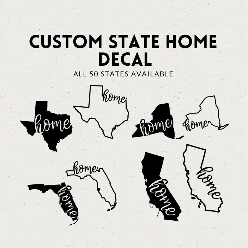 State Car Decal - Etsy