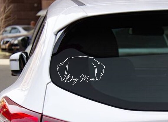 Dog Mom Custom Dog Ear Car Decal Water Bottle Sticker - Etsy