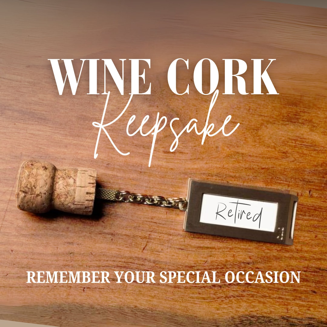 Retirement Wine Cork Holder Gift for Coworker Boss Retired Teacher ...