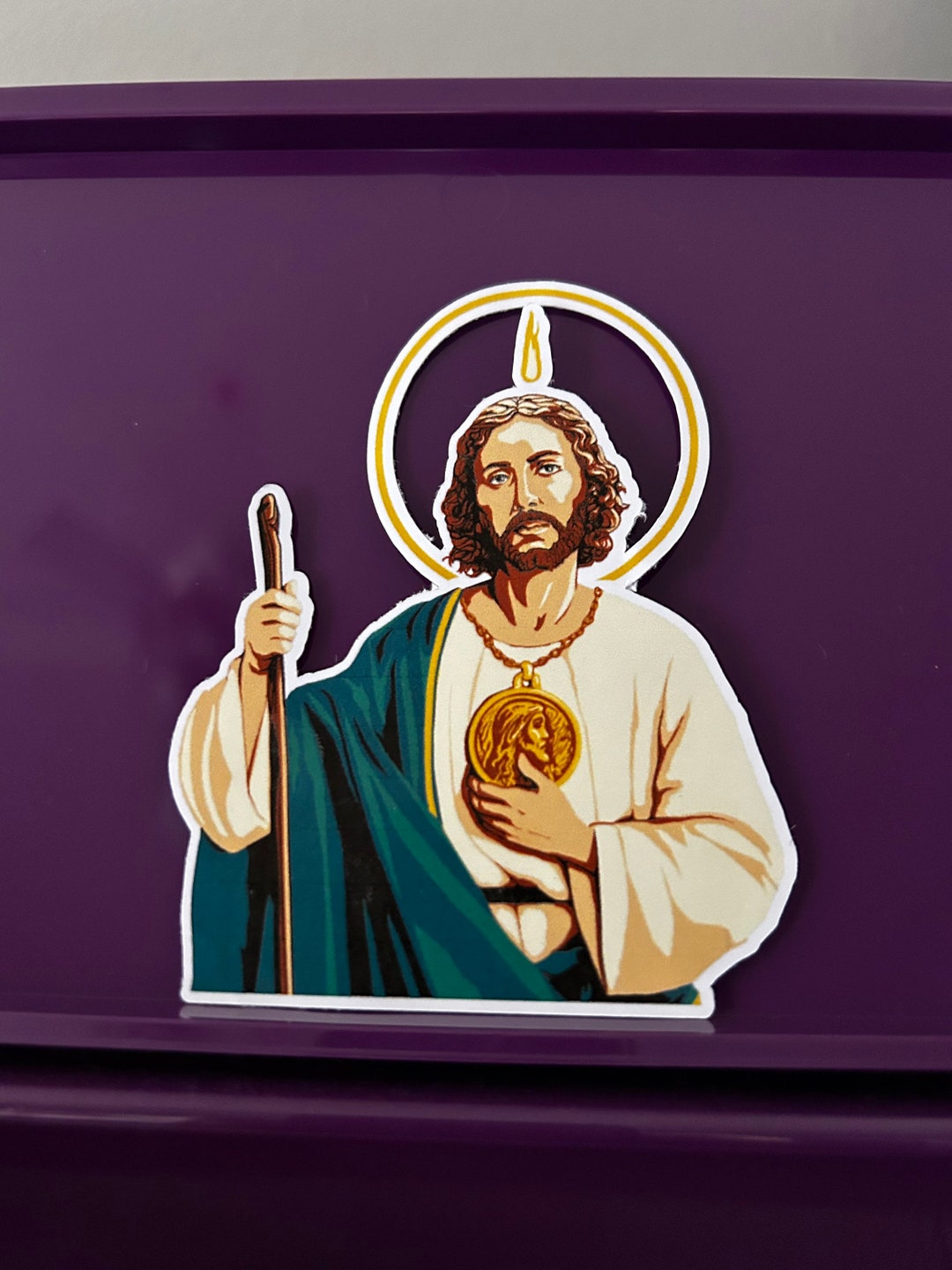 San Judas Sticker - Computer, Decor Bottles, Phone Case, Takuaches - Etsy