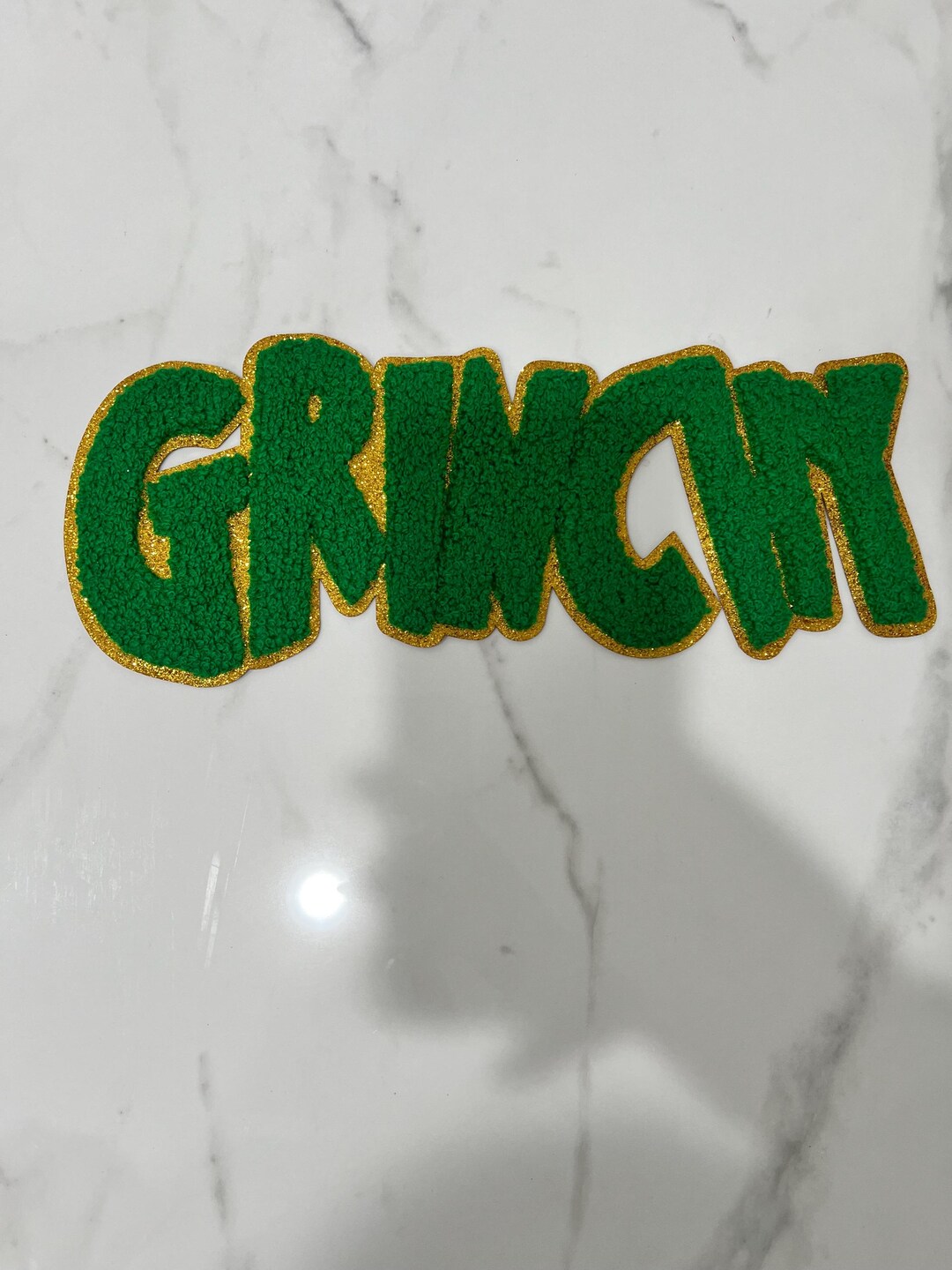 Grinchy Iron-on Chenille Patch - Etsy