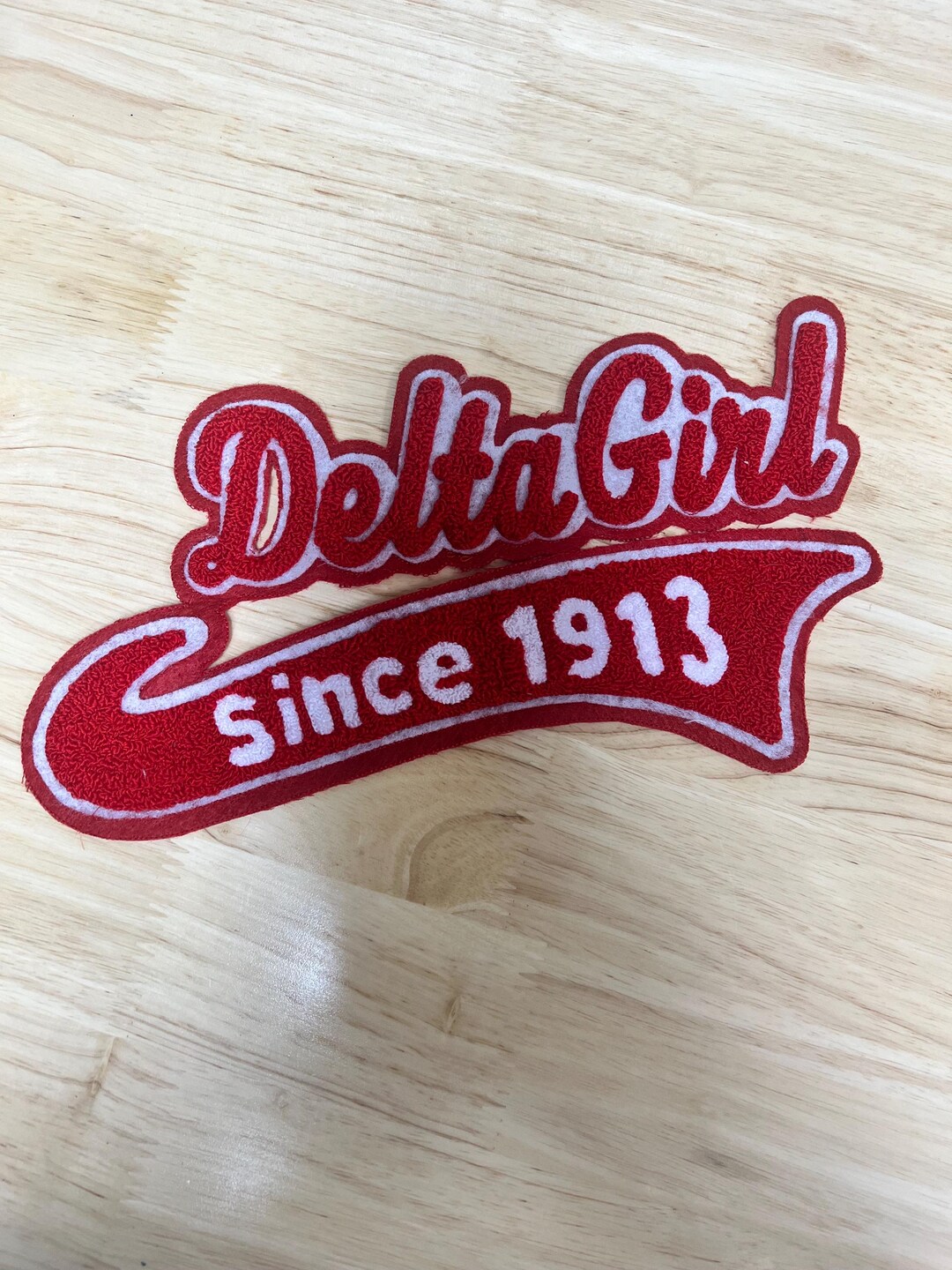 Delta Sigma Theta "delta Girl" Iron-on Chenille Patch - Etsy