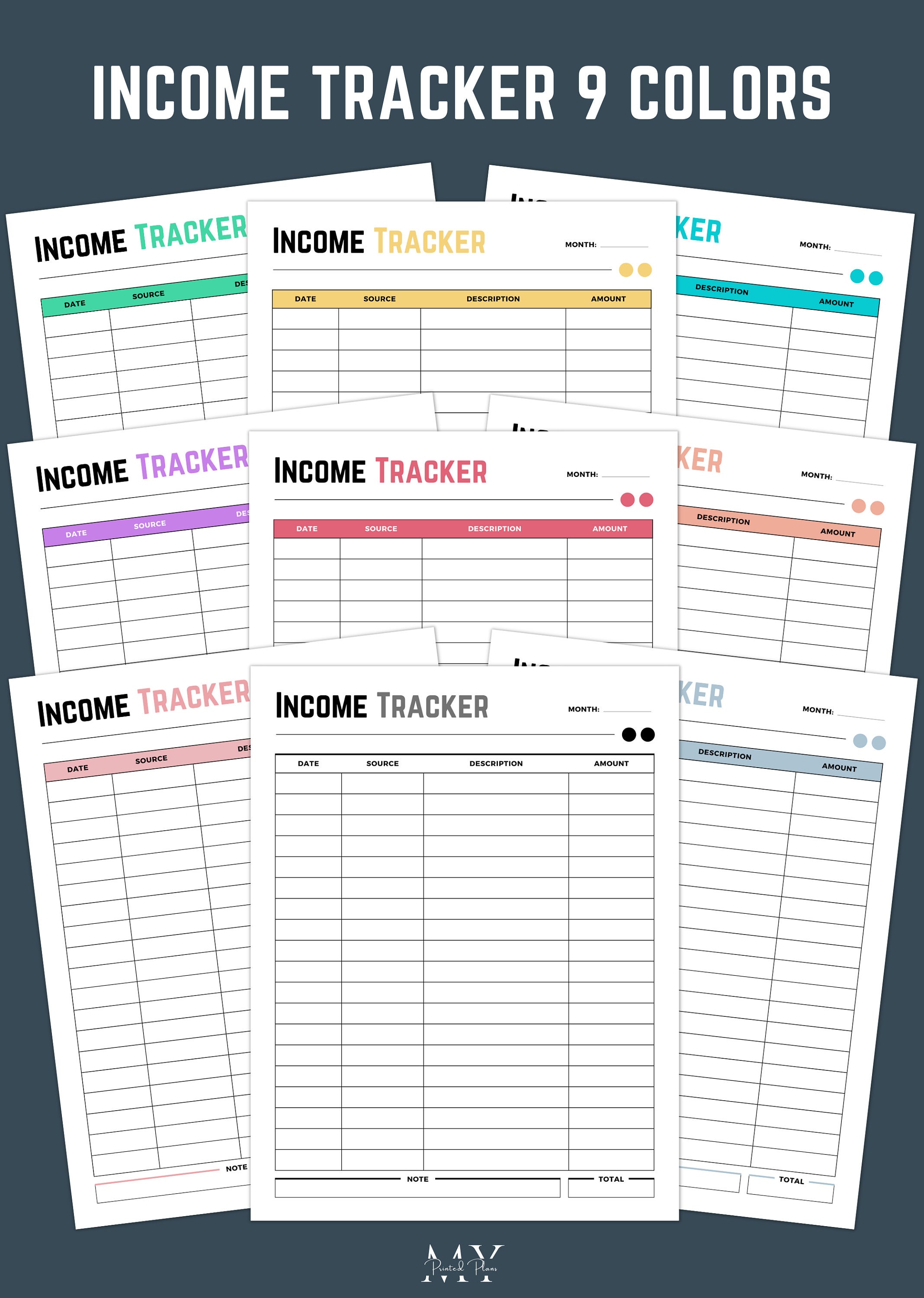 Income and Expense Tracker Printable, Income Tracker, Expense Tracker ...