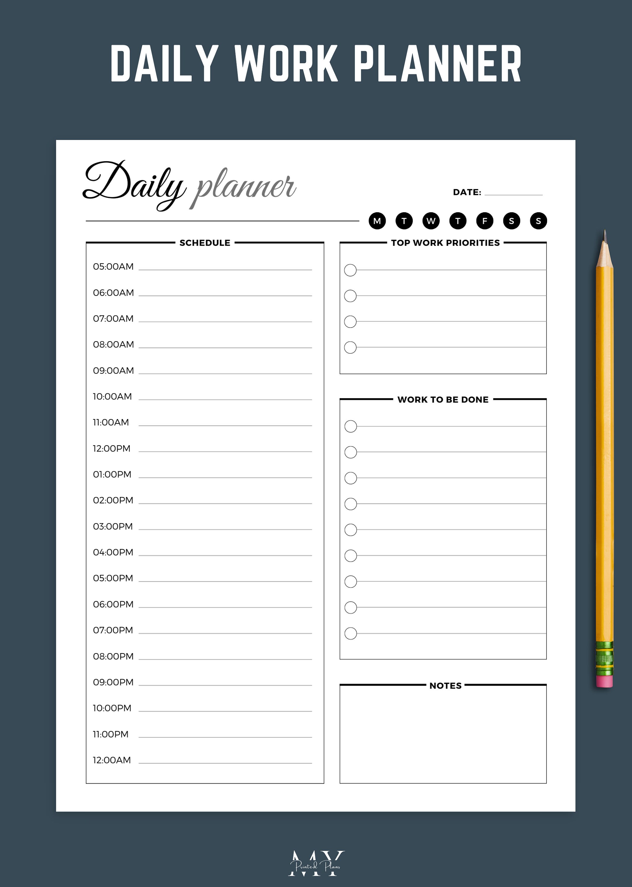 Work From Home Planner Printable Work at Home Planner Daily - Etsy