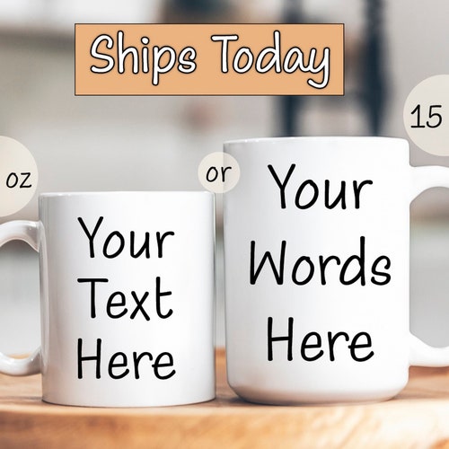 Personalized Mug Custom Gifts Design Your Own Your Text - Etsy