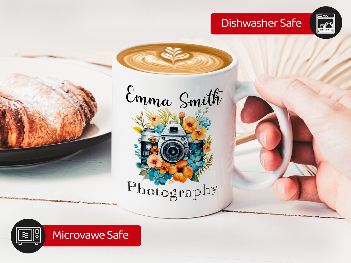 Photography Mug, Custom Name Photographer Mug, Wedding Photographer Mug ...