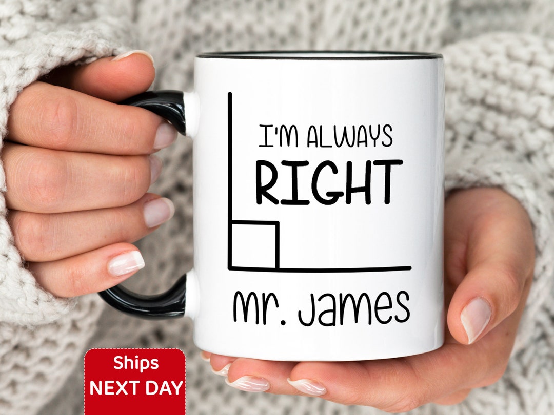 Math Teacher Mug Personalized, Funny Mathematics Coffee Cup, Teacher ...