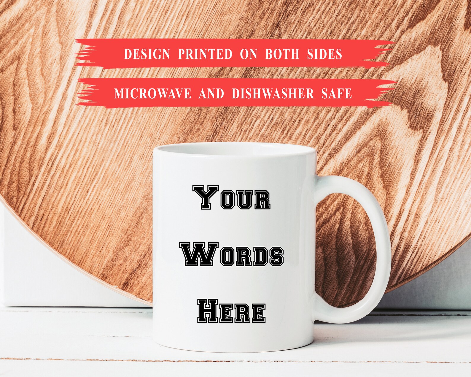 Custom Text Coffee Mug Customizable Coffee Cup Personalize - Etsy