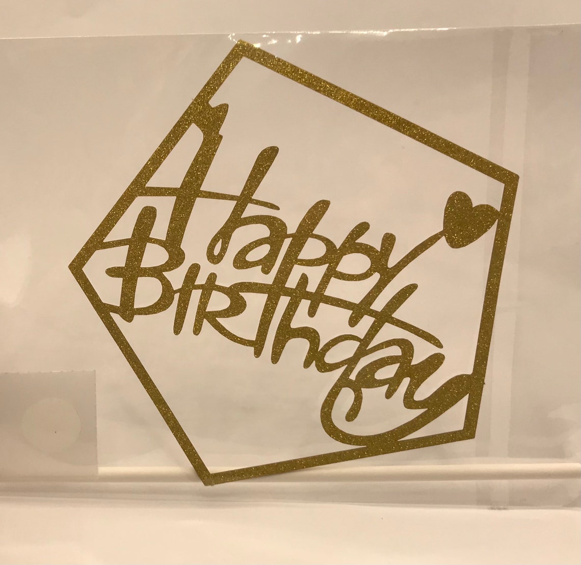 Octagon Glitter Cake Toppers - Etsy