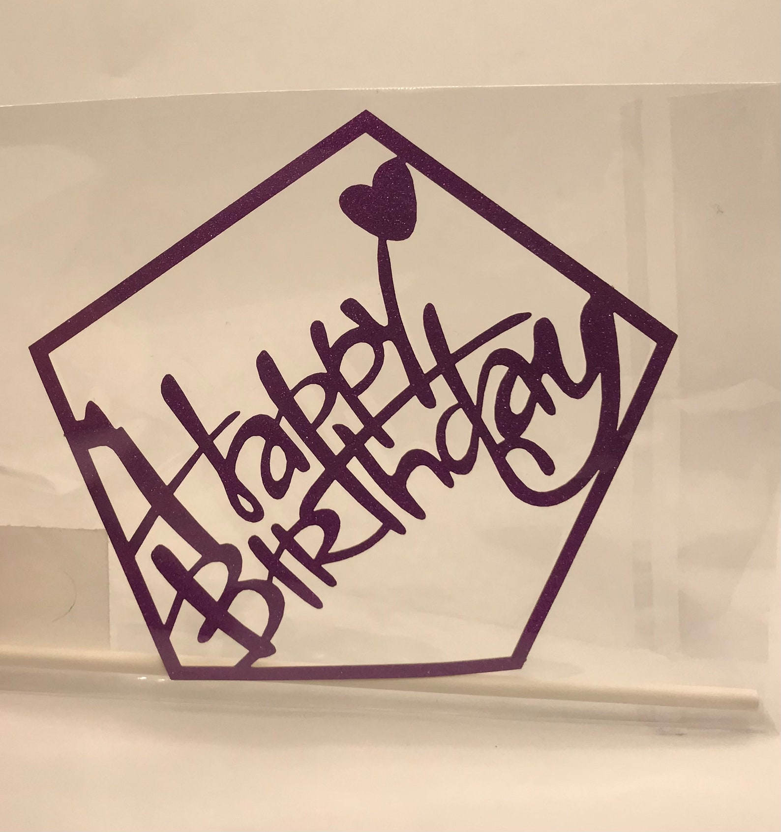 Octagon Glitter Cake Toppers - Etsy