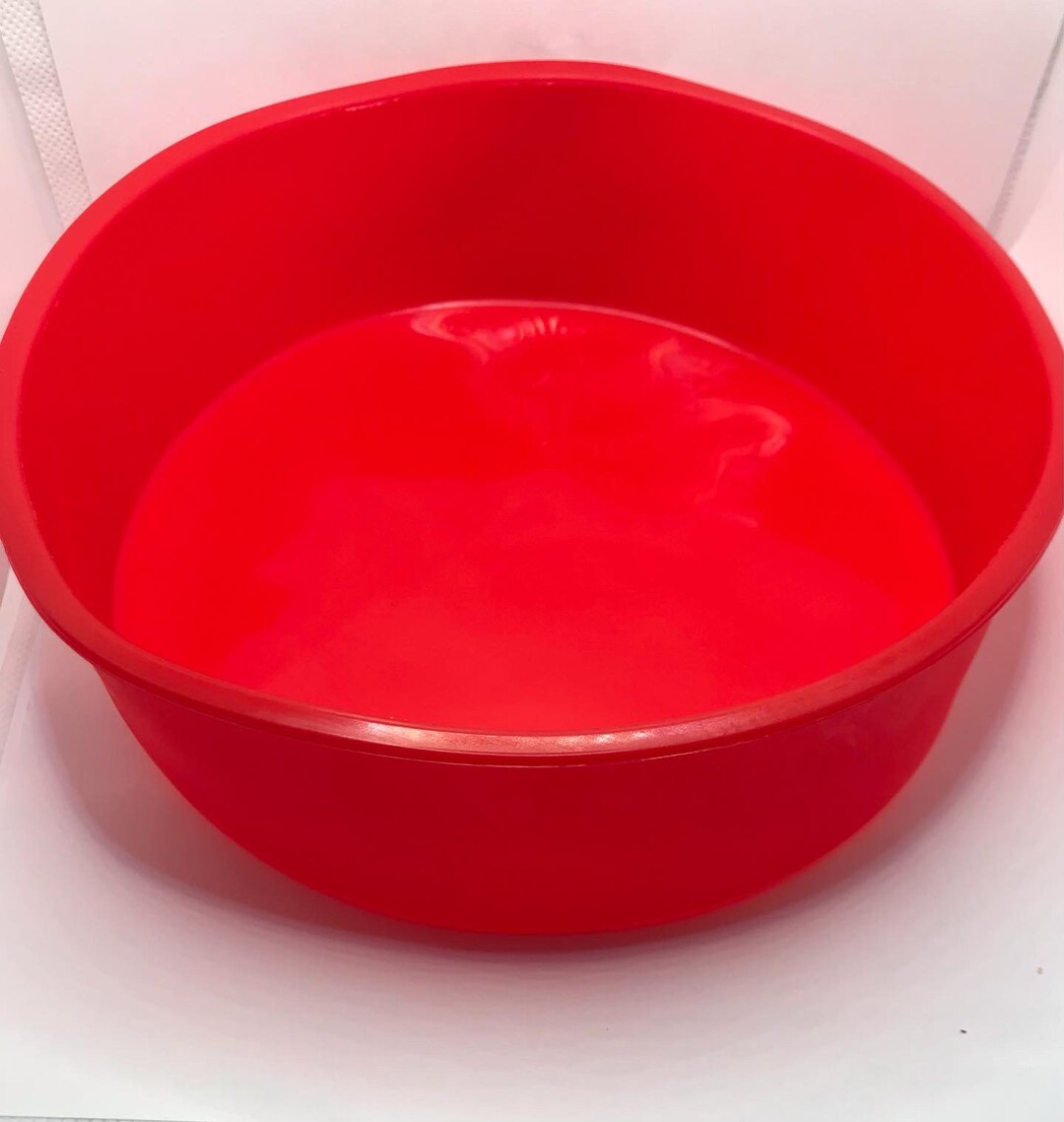 8 Inch Red Silicone Cake Pan - Etsy