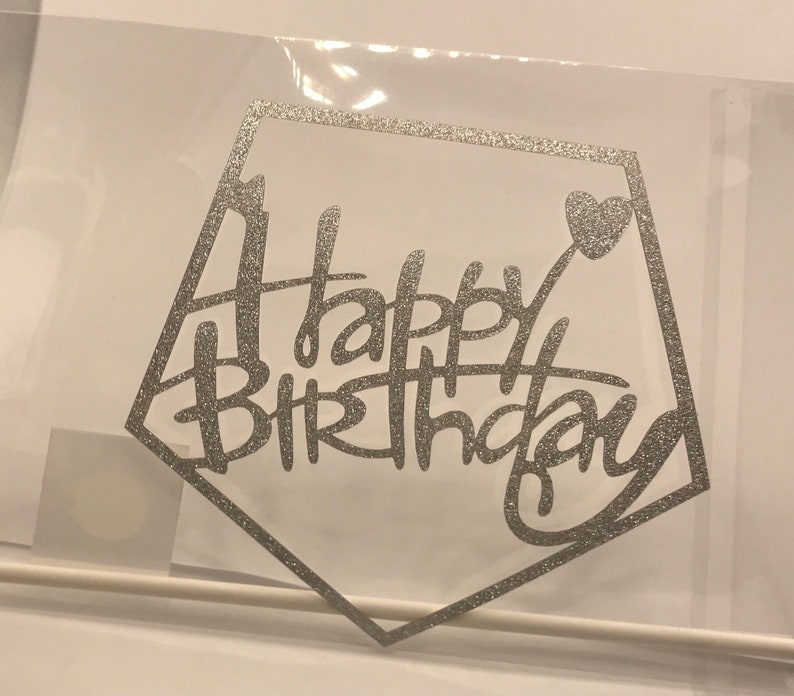 Octagon Glitter Cake Toppers - Etsy