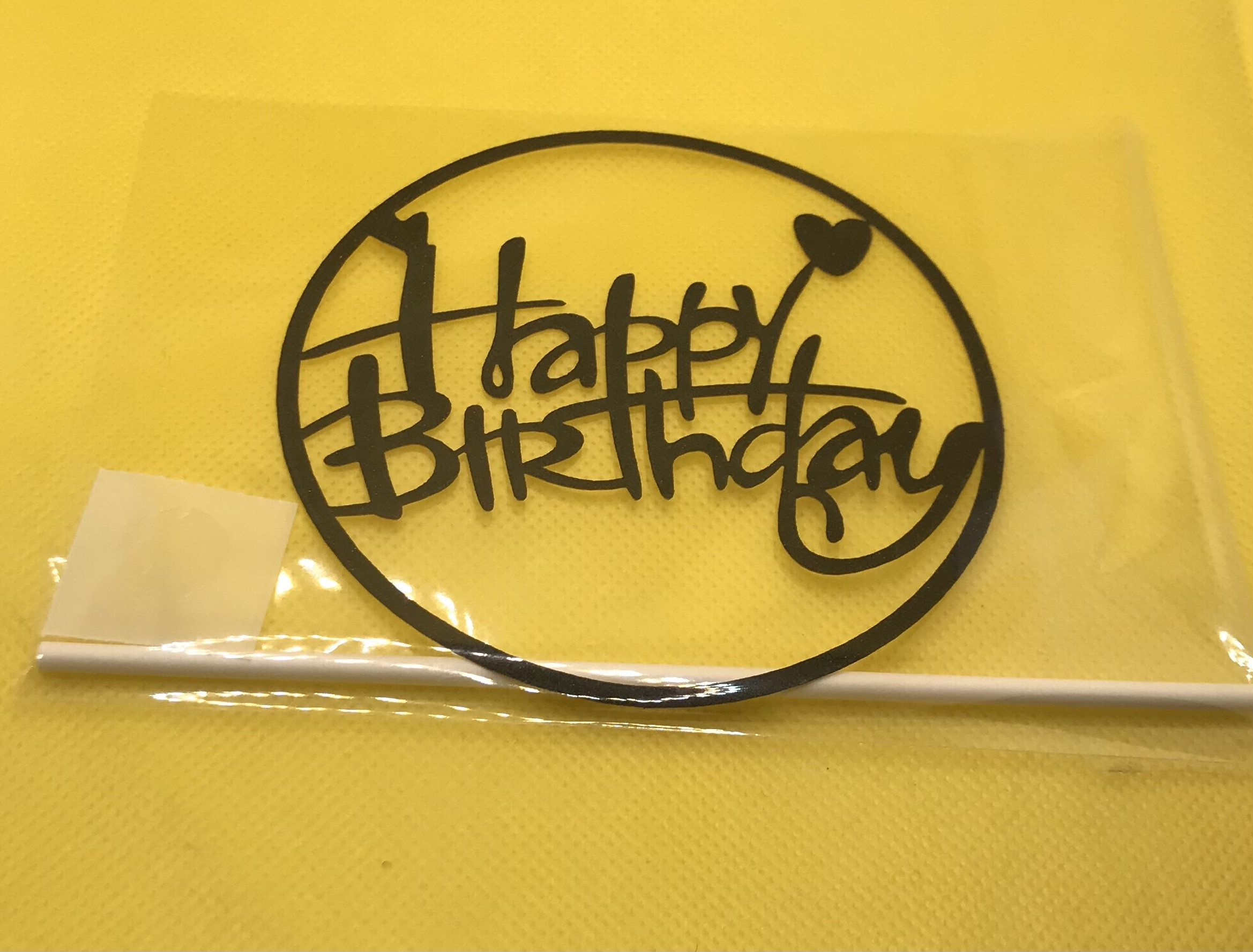 Happy Birthday Circle Cake Toppers - Etsy