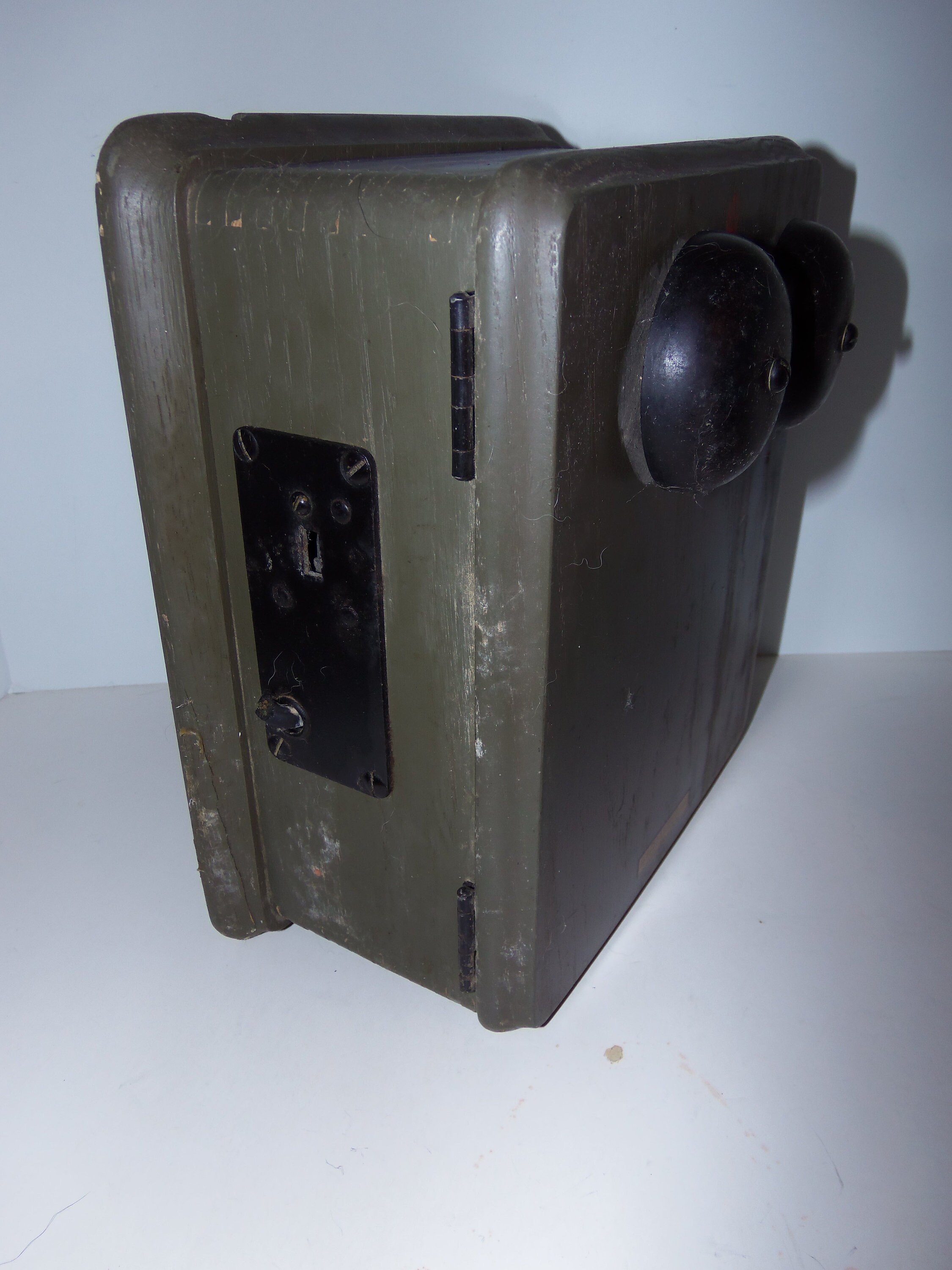 Antique WW2 US Navy Kellogg Switchboard Hand Crank Box Phone - Etsy