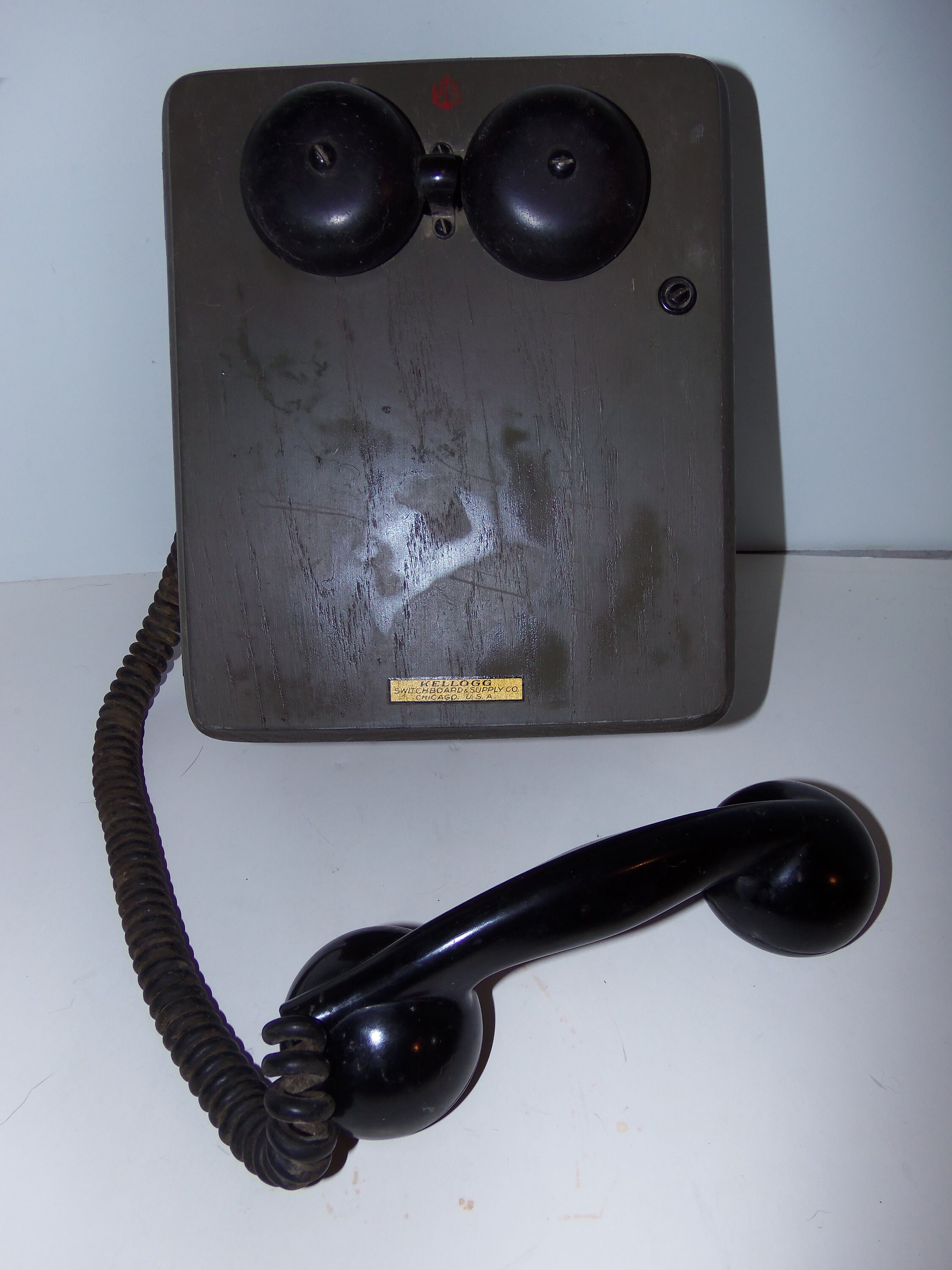 Antique WW2 US Navy Kellogg Switchboard Hand Crank Box Phone - Etsy