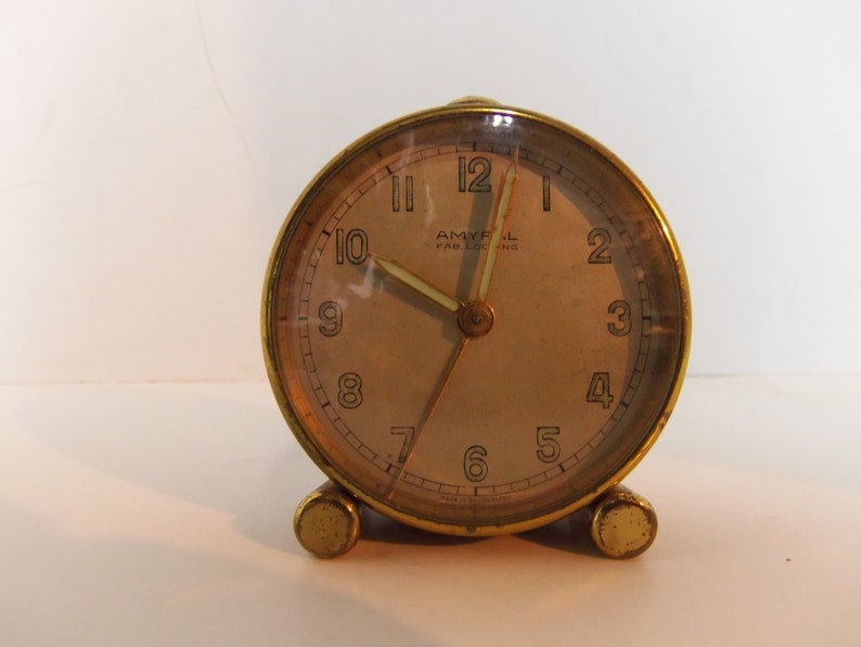 Vintage AMYRAL Fab. LOOPING Swiss Travel Mechanical Alarm Clock RARE - Etsy