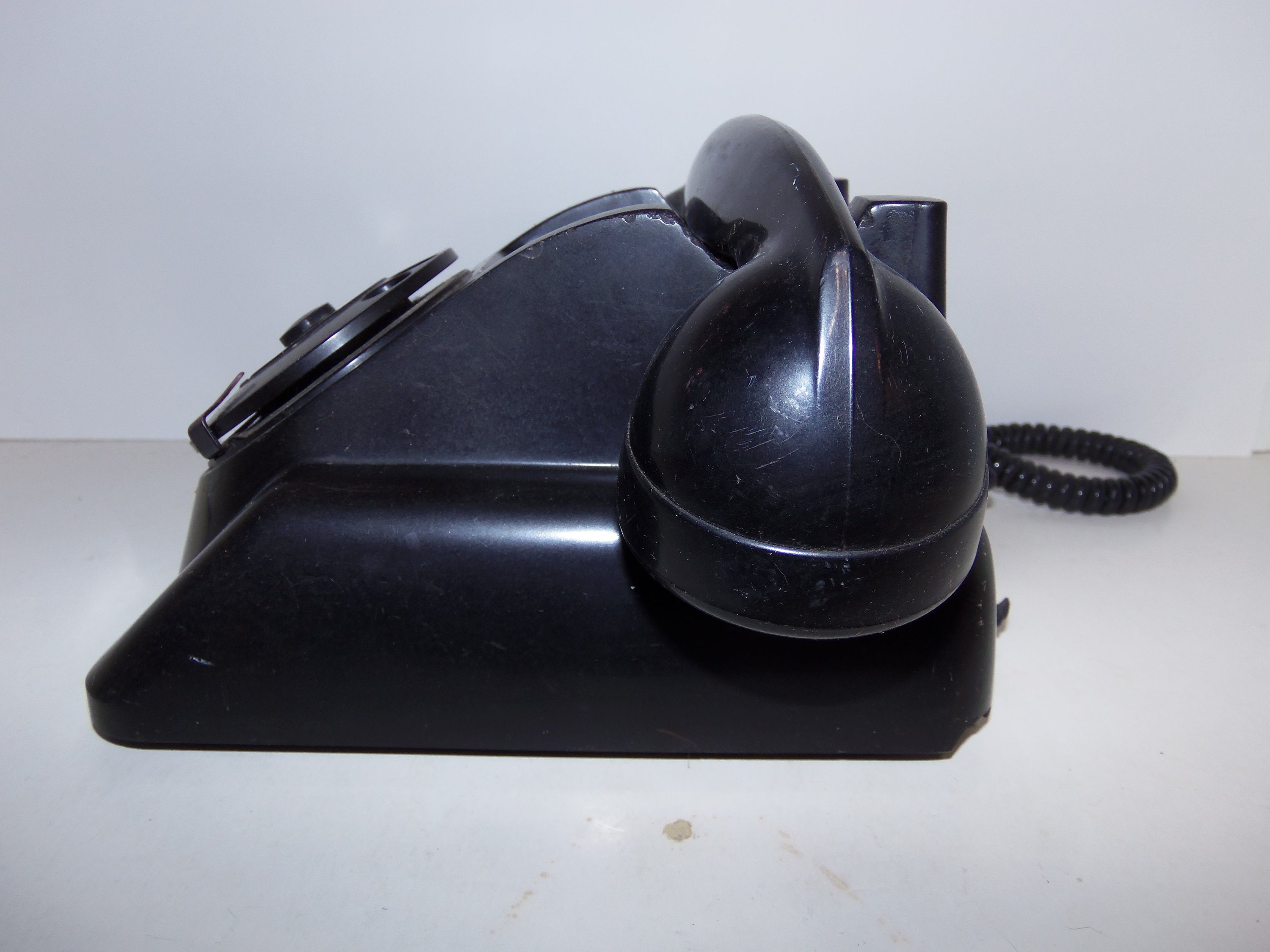 Antique Black PTT Rotary Bakelite Phone Ericsson Receiver Telephone - Etsy