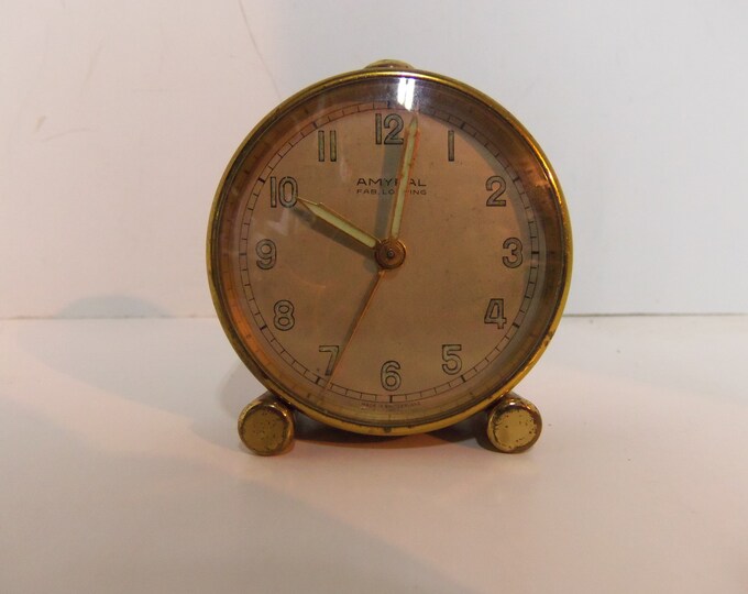 Vintage AMYRAL Fab. LOOPING Swiss Travel Mechanical Alarm Clock RARE - Etsy