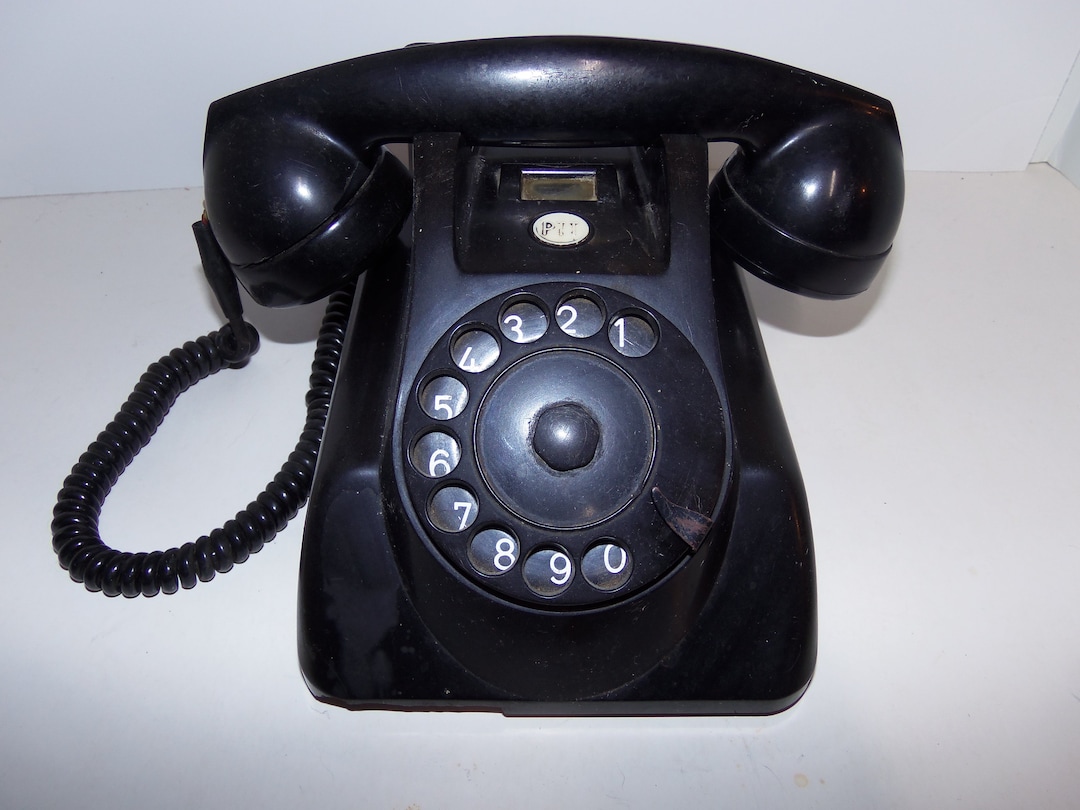 Antique Black PTT Rotary Bakelite Phone Ericsson Receiver Telephone - Etsy