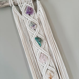 Chakra Macrame Wall Hanging Crystal Wall Hanging Chakrame Crystal Decor ...