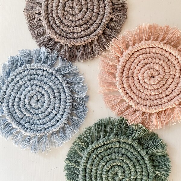 Macrame Coasters - Etsy