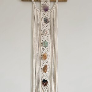 Chakra Macrame Wall Hanging Crystal Wall Hanging Chakrame - Etsy