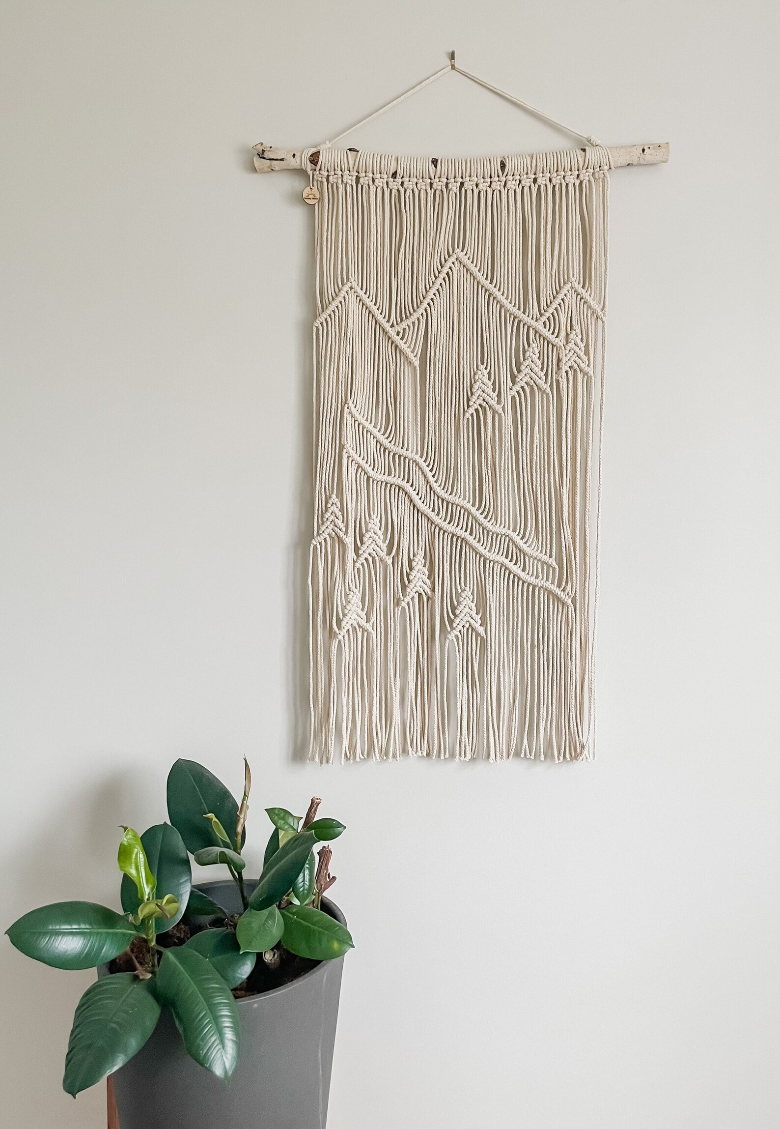 Mountain Range Macrame Three Sisters Macrame Wall Hanging Macrame ...