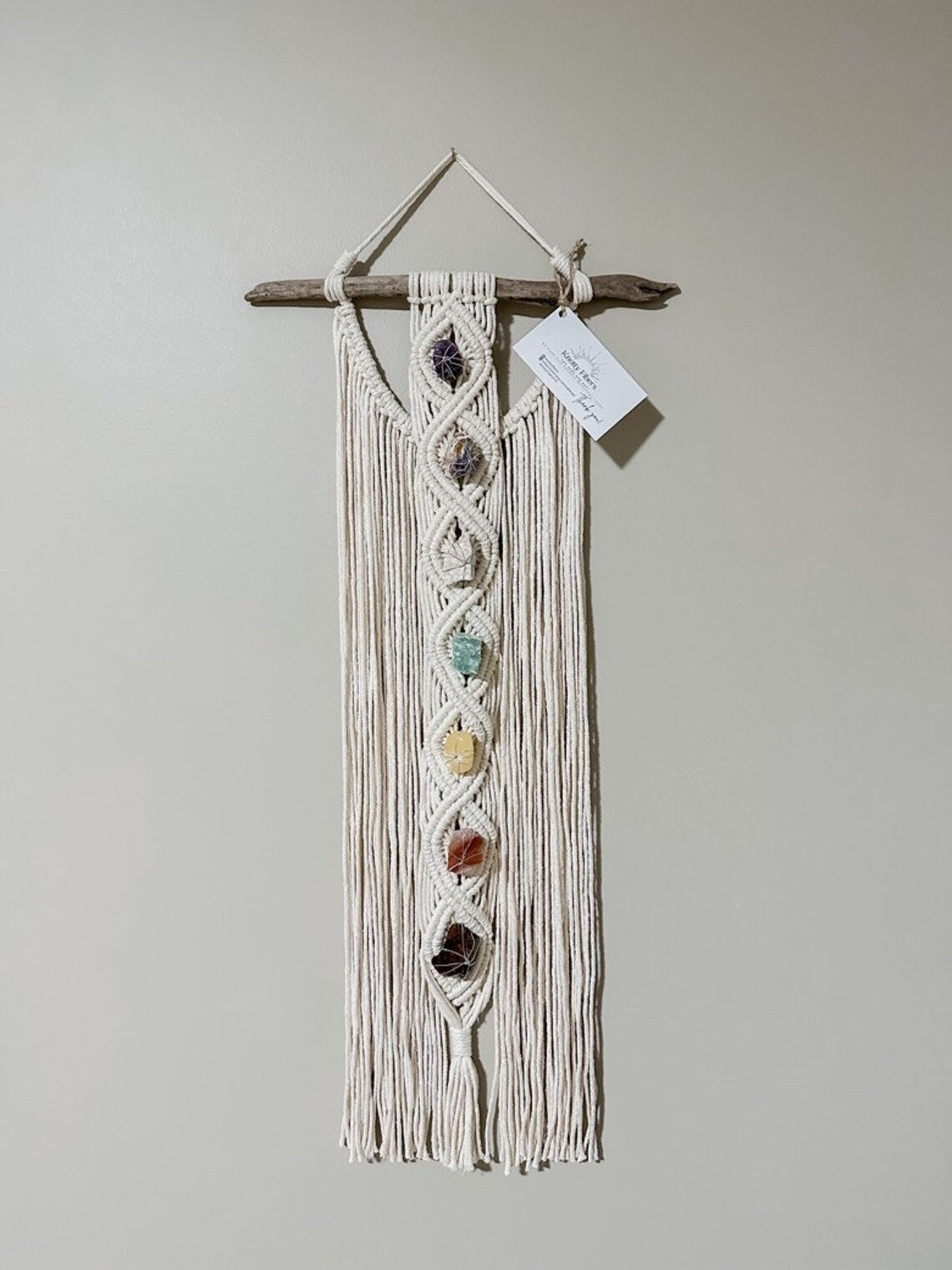 Chakra Macrame Wall Hanging Crystal Wall Hanging Chakrame - Etsy Canada