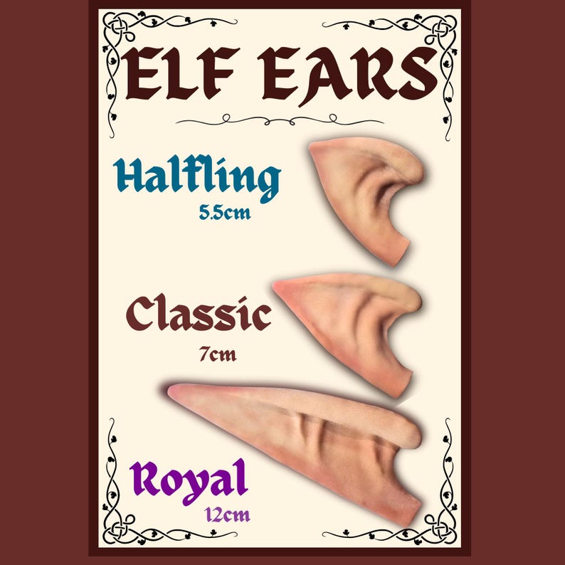 Classic - Elf Ears Latex Prosthetic Hobbit Fairy Cosplay Costume Larp ...