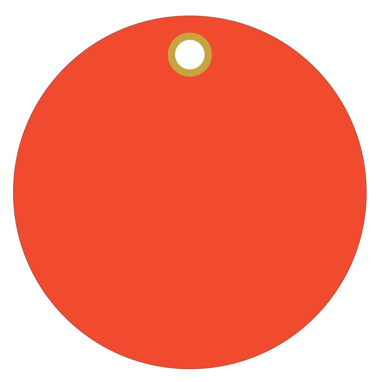 Fluorescent Orange/red Plastic 3" Circle Tags Metal Eyelet 100/order ...