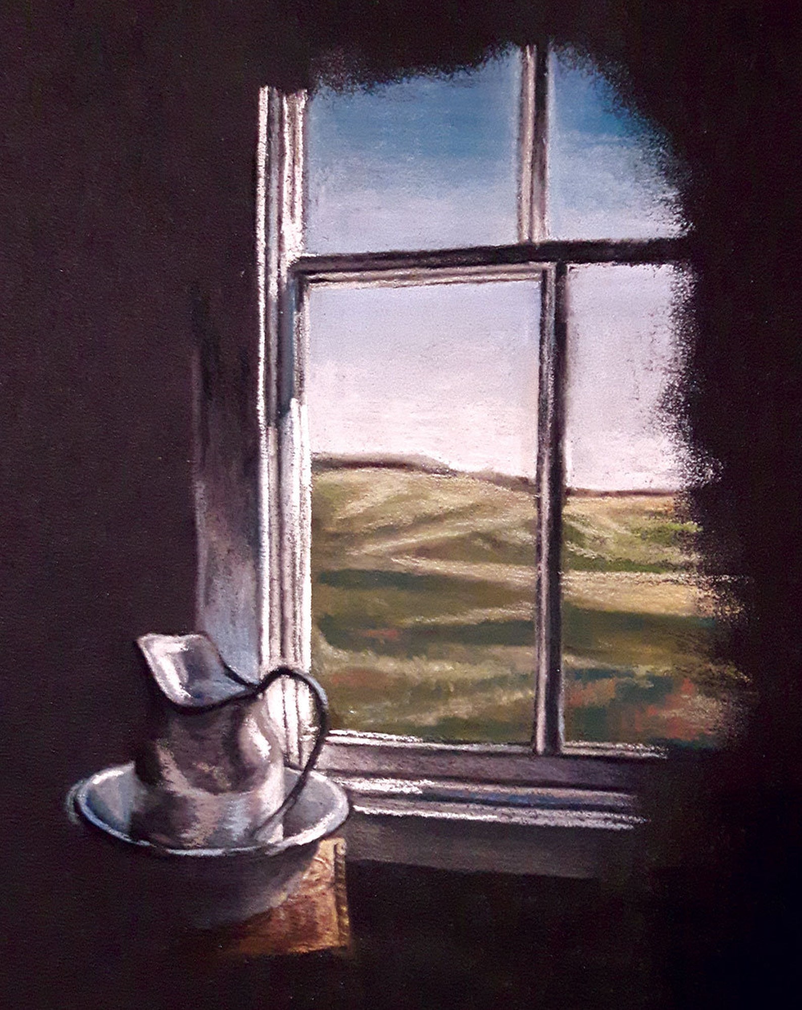 Digital Download, Pastel Painting, Farmhouse Setting, Pastel Drawing ...