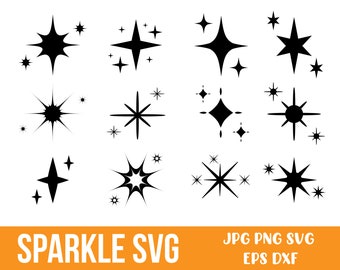 Sparkle Svg Bundle, 12 Designs, Sparkle Cut File, Sparkle Art, Stars Svg, Sparkles, Svg Files ...