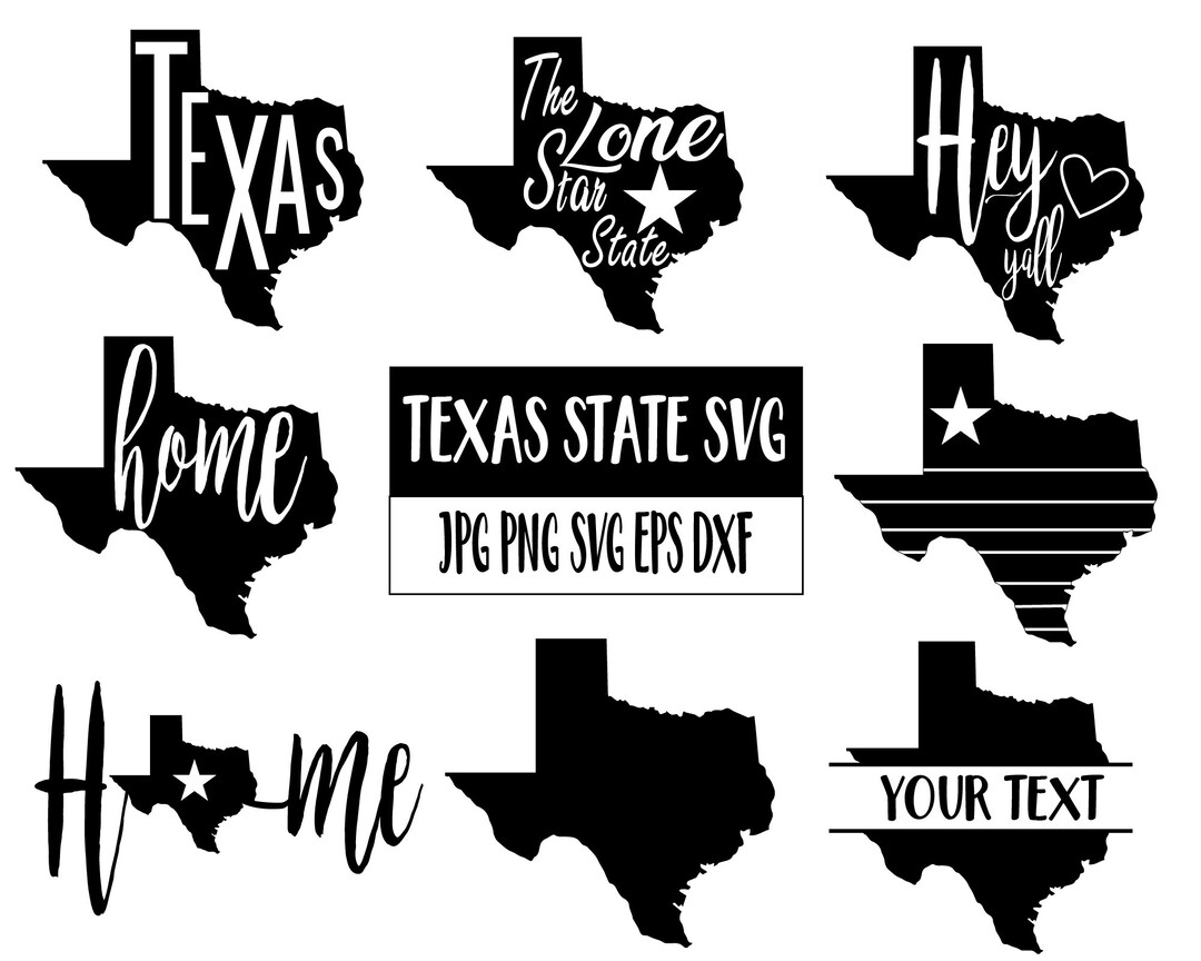Archivo SVG del estado de Texas SVG personalizado Texas png - Etsy México