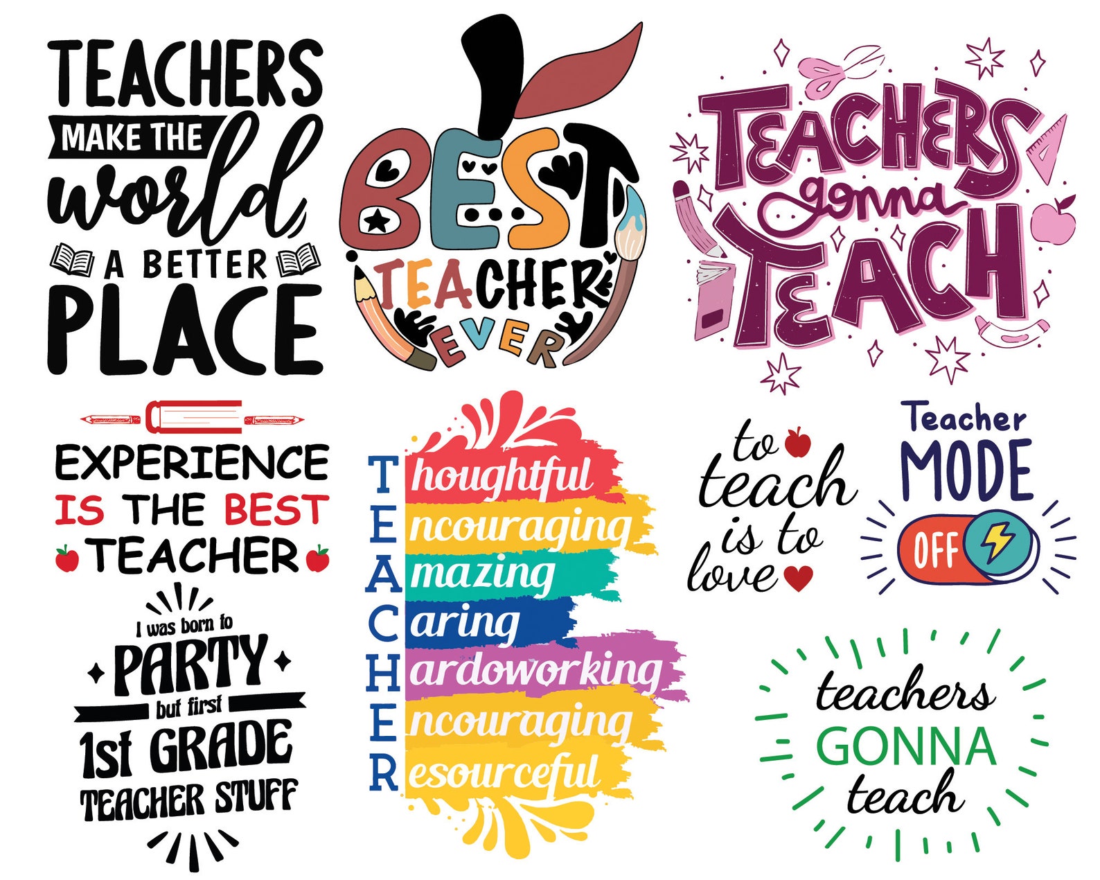 Teacher SVG Best Teacher SVG School SVG Teacher Svg Bundle - Etsy