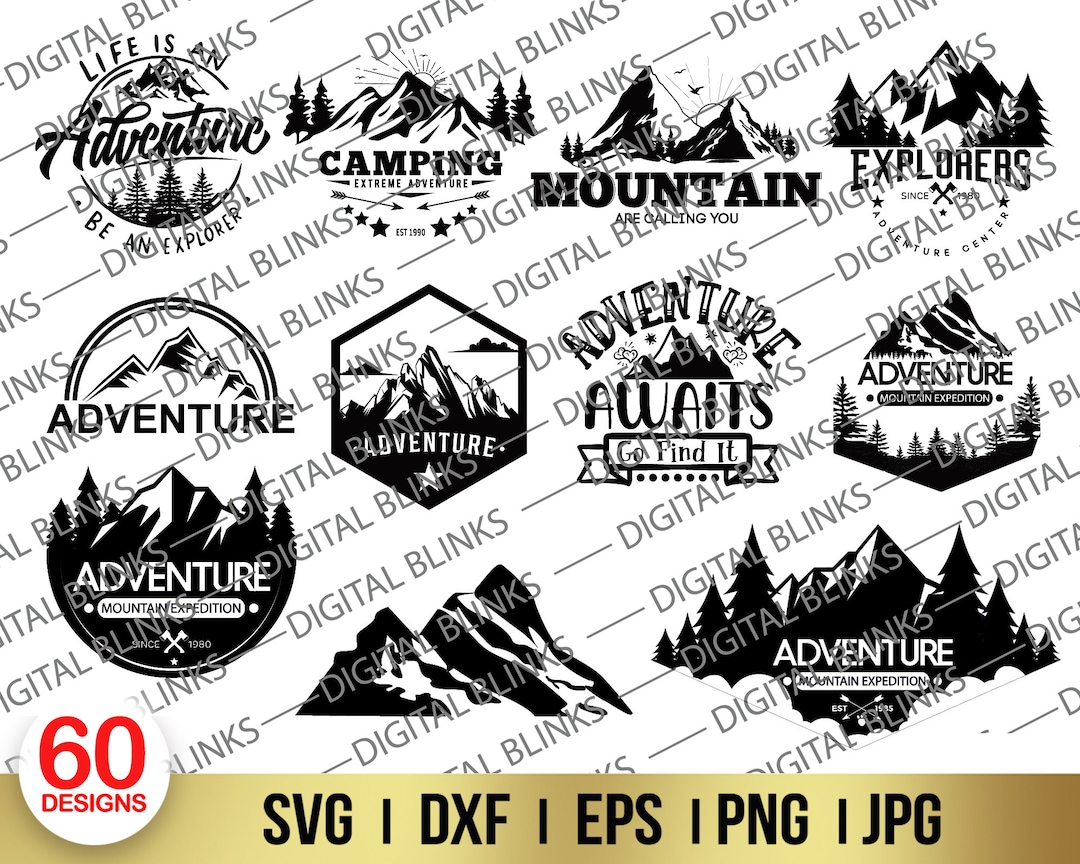 MOUNTAIN SVG Bundle Mountain Clipart Mountain SVG Cut Files - Etsy UK