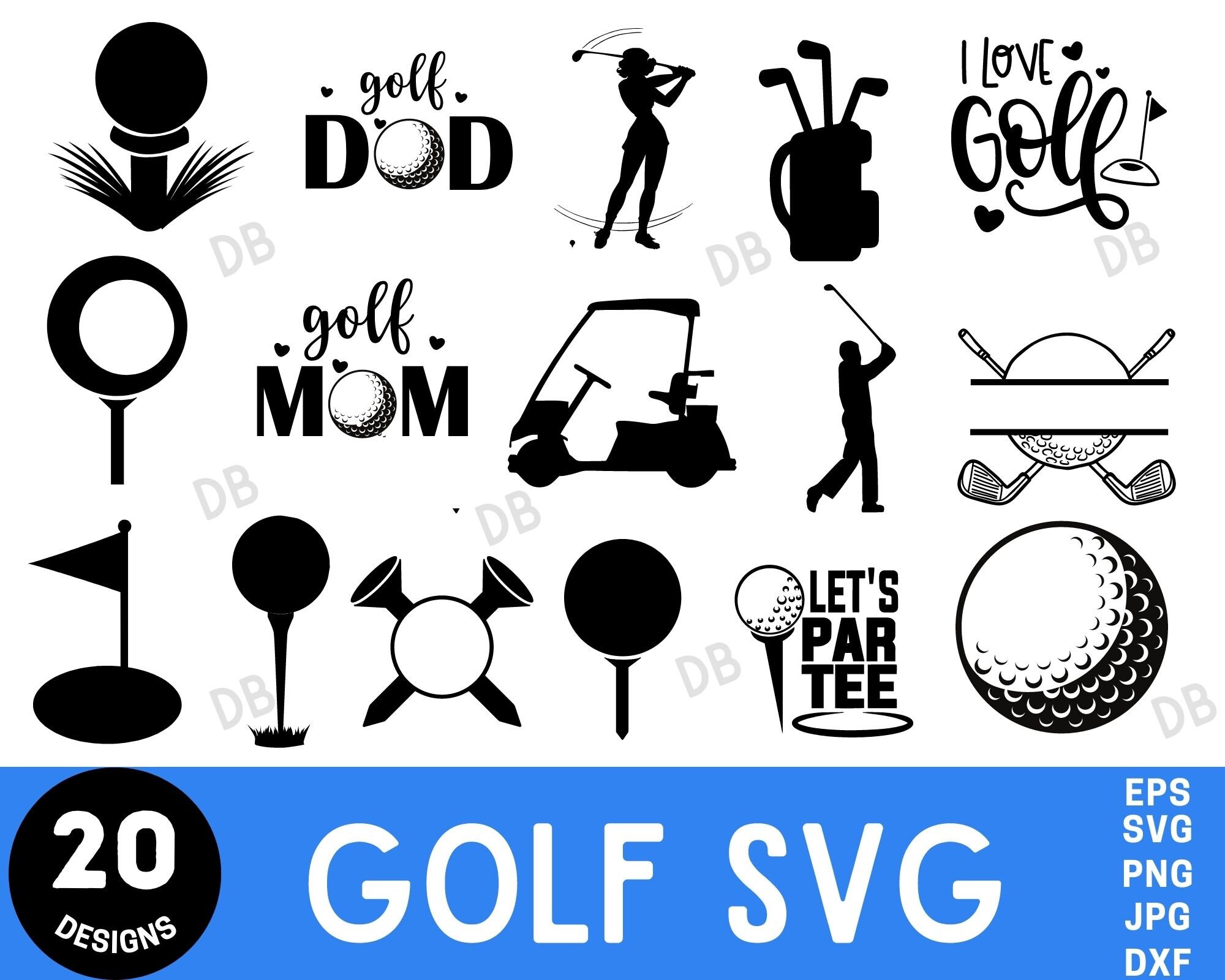 Golf Svg Bundle Golf Monogram Svg Golf Club Svg Golf Ball - Etsy
