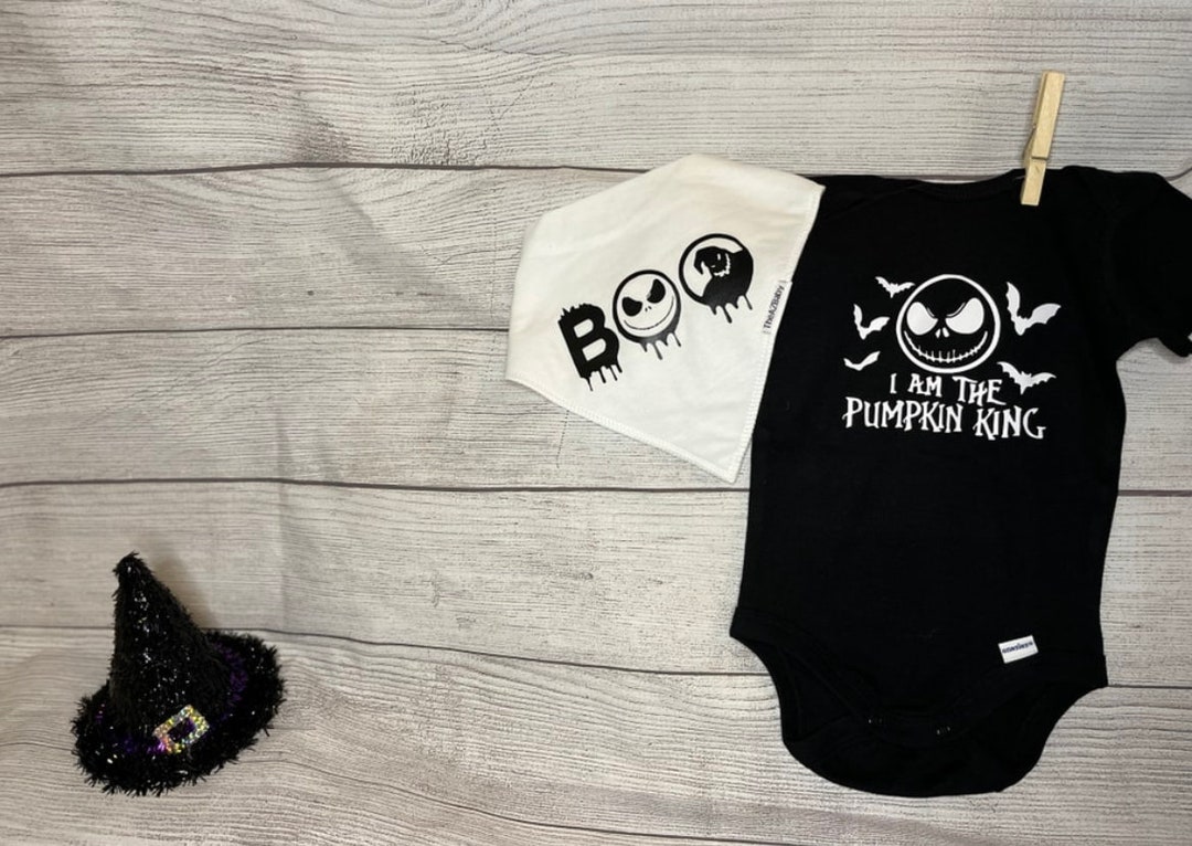 Nightmare Before Christmas Baby Set Onesie/drool Bib Halloween - Etsy