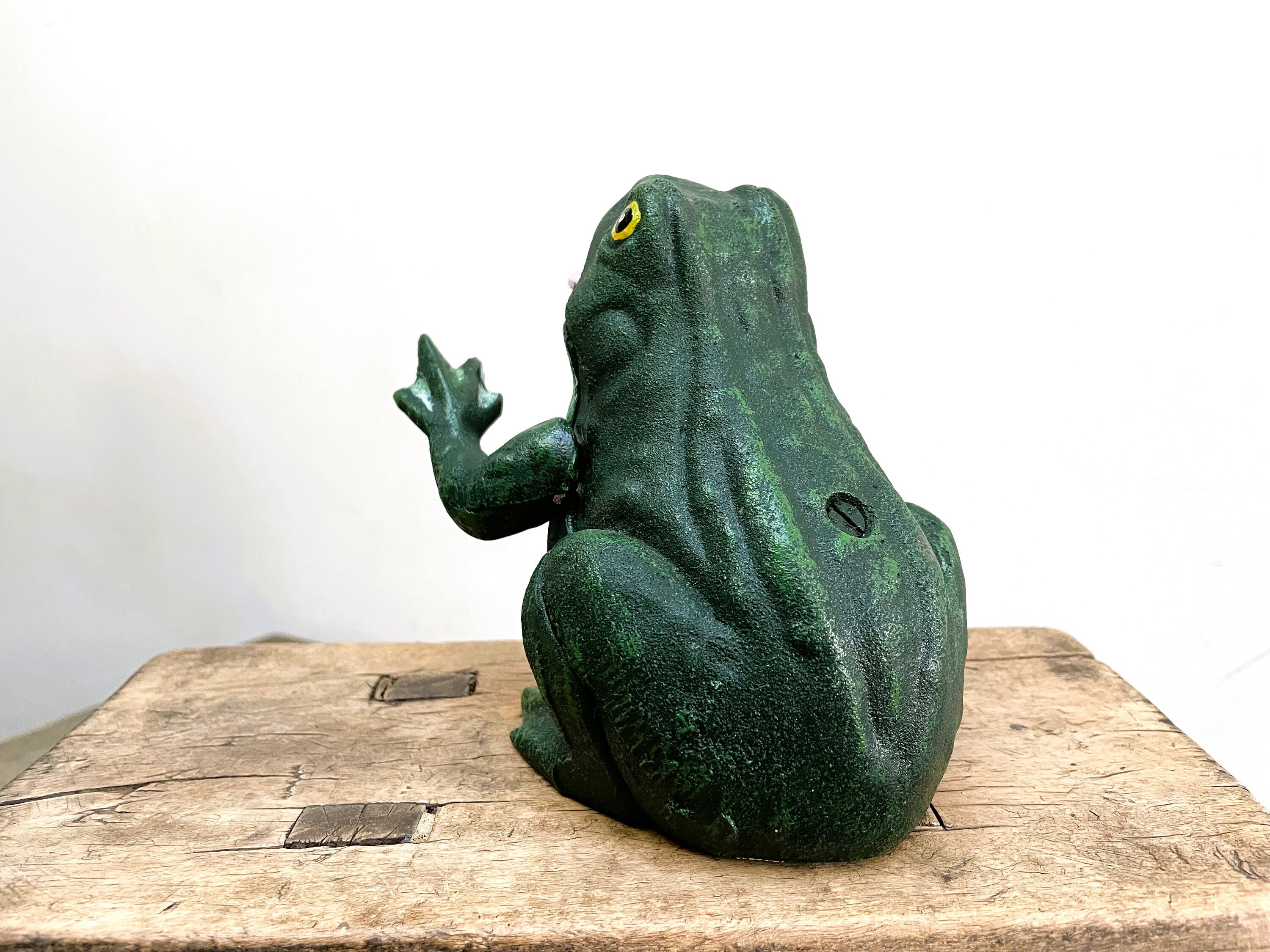 Vintage Cast Iron Mechanical Money Box Hand-painted Frog - Etsy