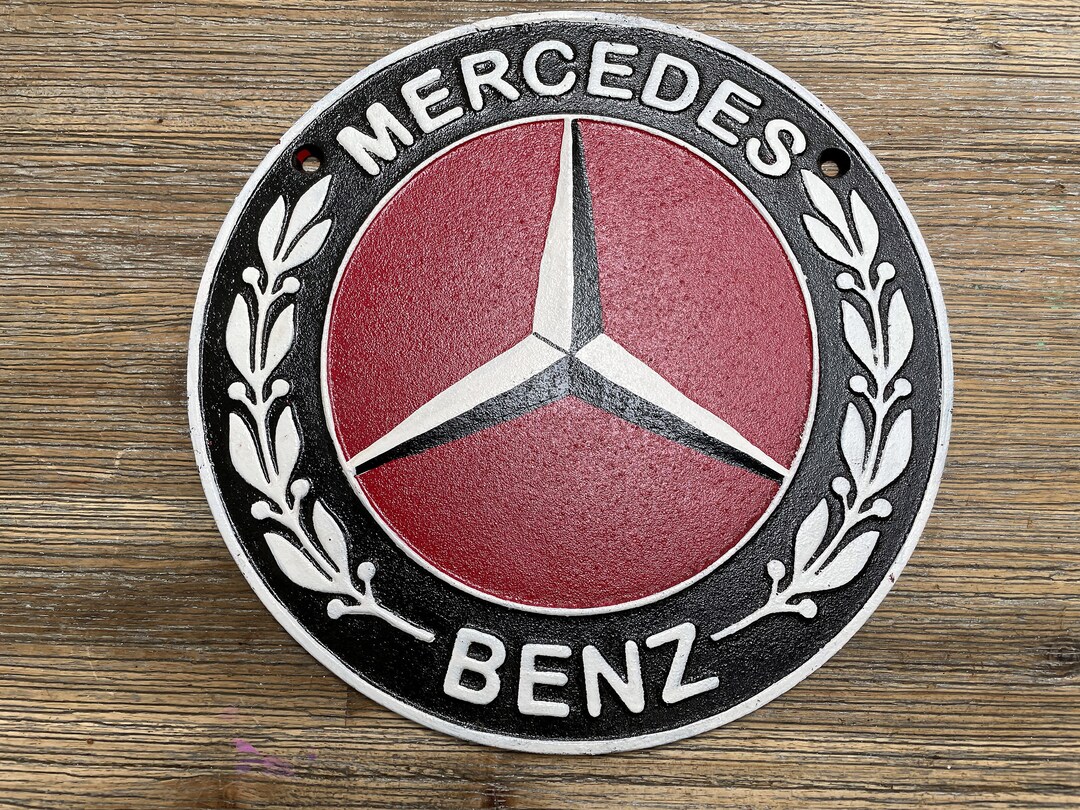 Superb Cast Iron Sign - Mercedes- Benz - German Car Brand - Etsy