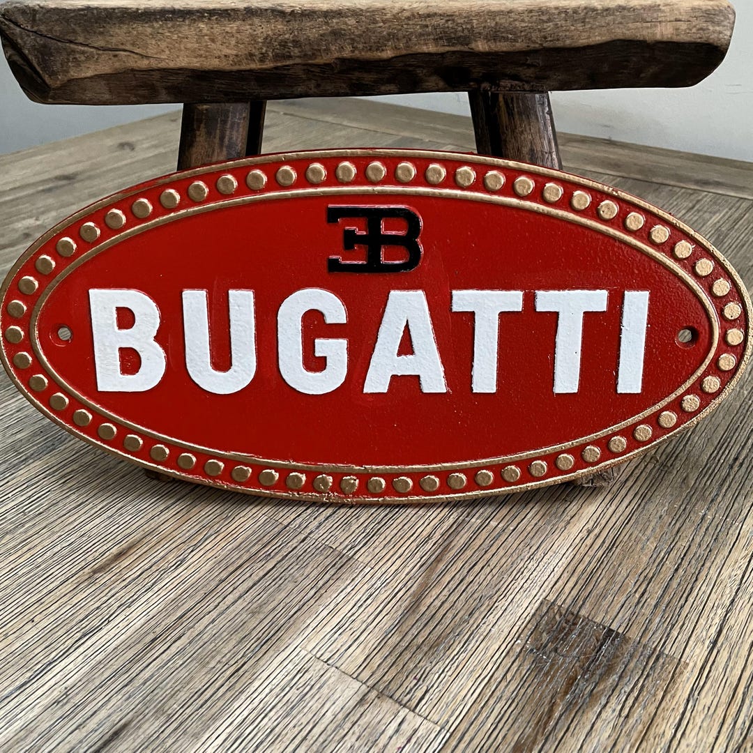Superb Cast Iron Sign - Bugatti - French Sports Car - Etsy