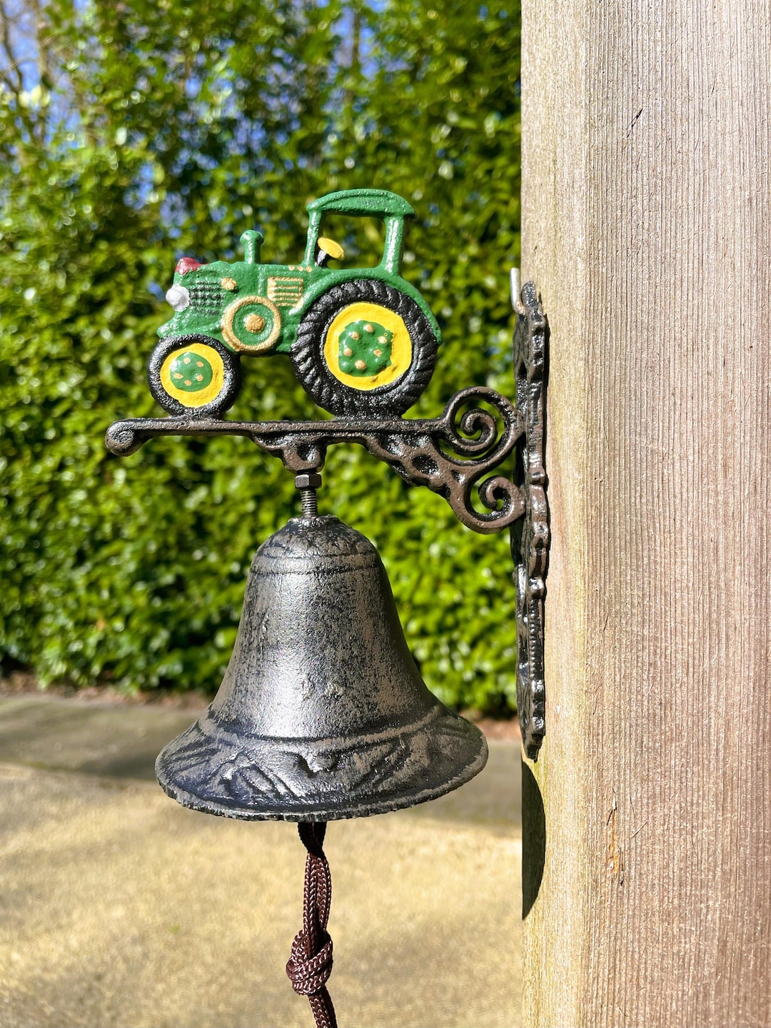 Small Cast Iron Bell - Tractor John Deere - Bell for Wall Mounting ...