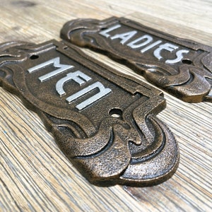 Set of Toilet Signs (2) - Art Nouveau Style - Men & Ladies - Toilet ...