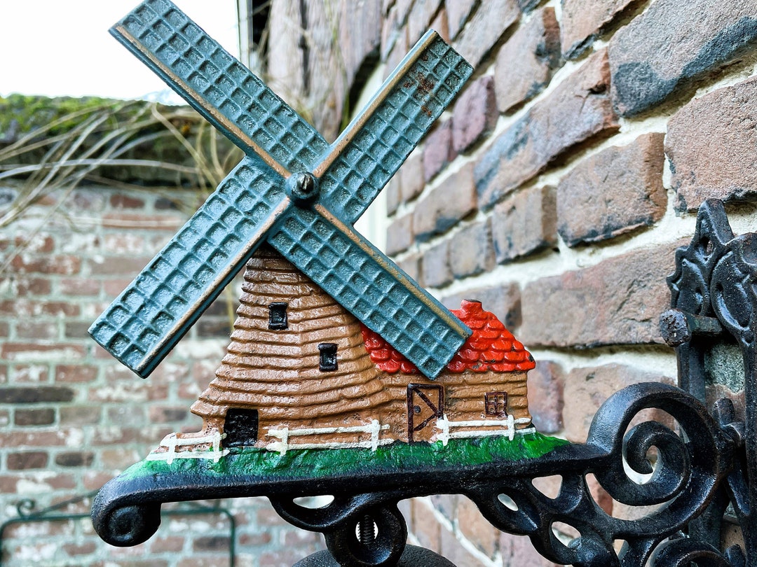 Cast Iron Wall Bell - Dutch Windmill - Bell With Windmill for Wall ...