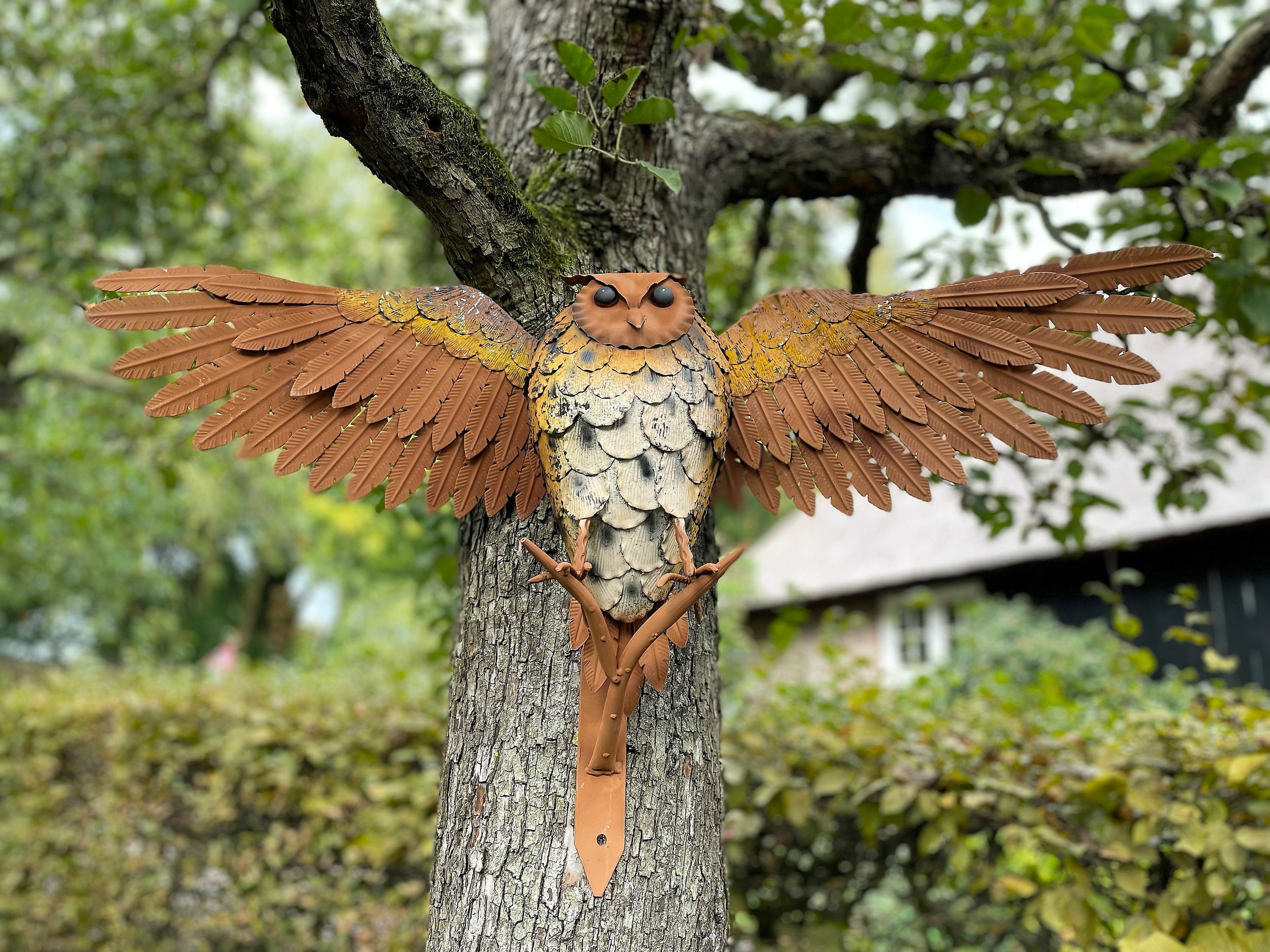 Beautiful Iron Owl Wall-mounted Eagle Owl Span 96 Cm/ 37.8 - Etsy