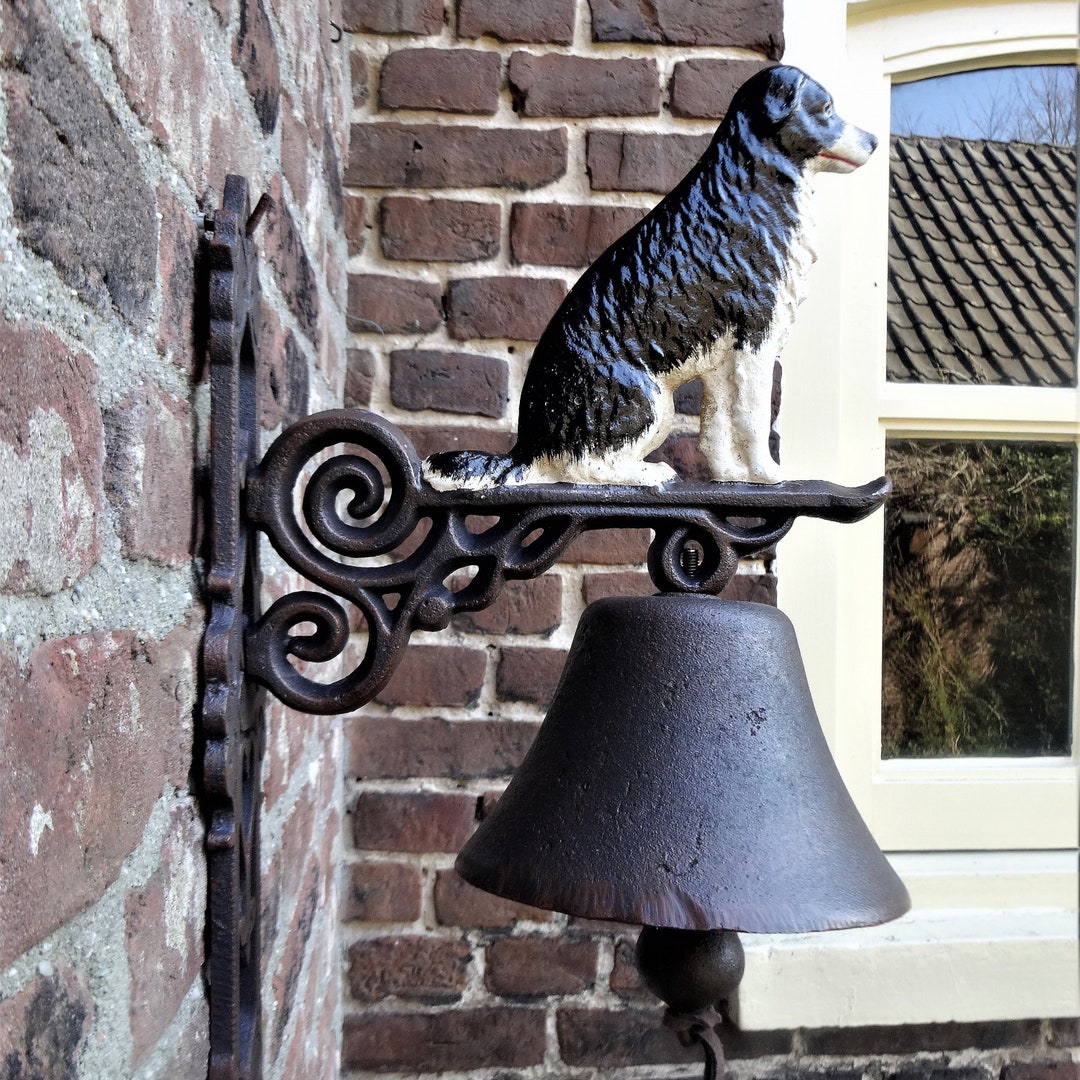 Cast Iron Bell for Wall Mounting - Border Collie - Etsy