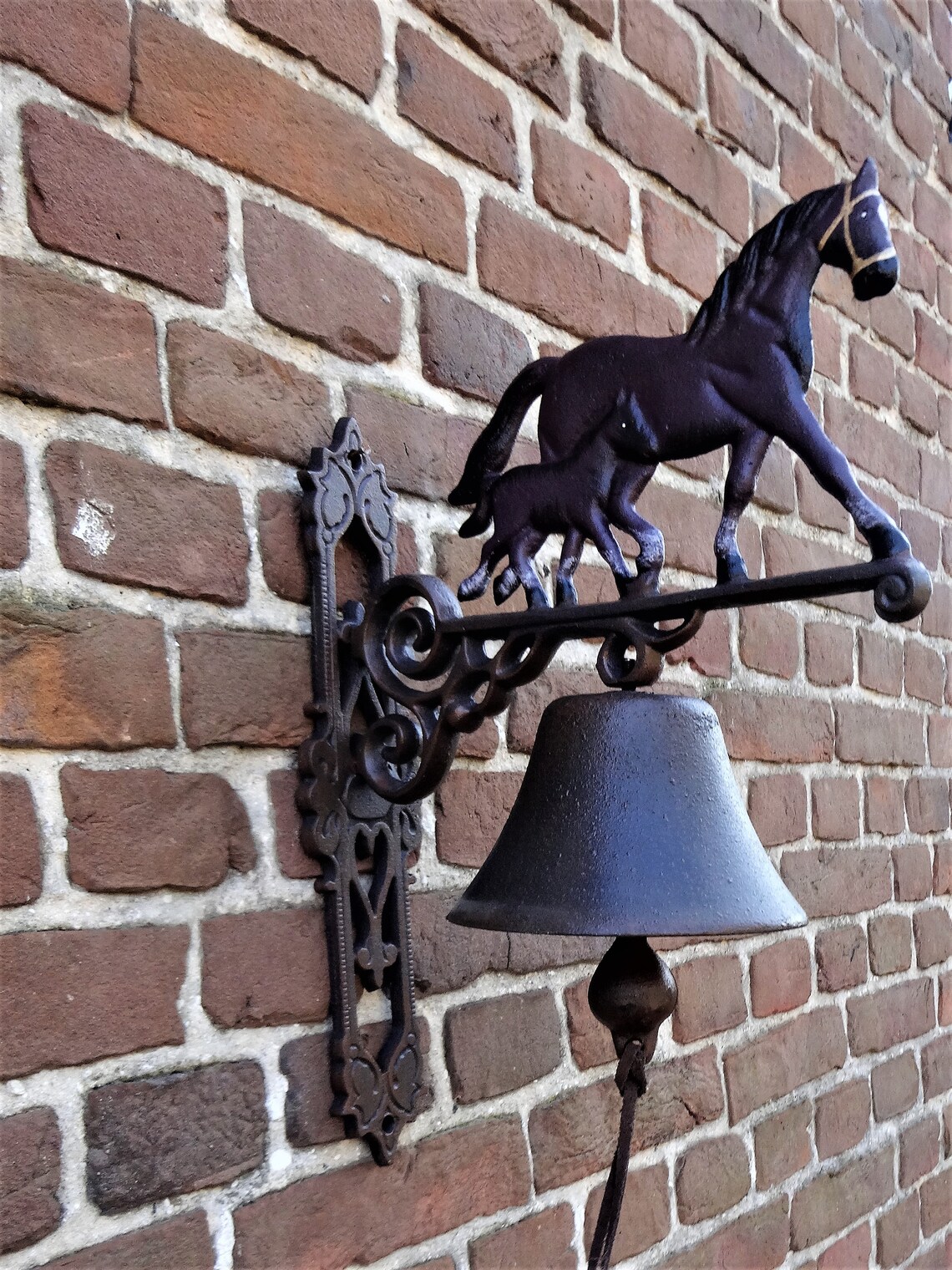 Cast Iron Bell - Mare With Foal - Bell for Wall Mounting - Etsy